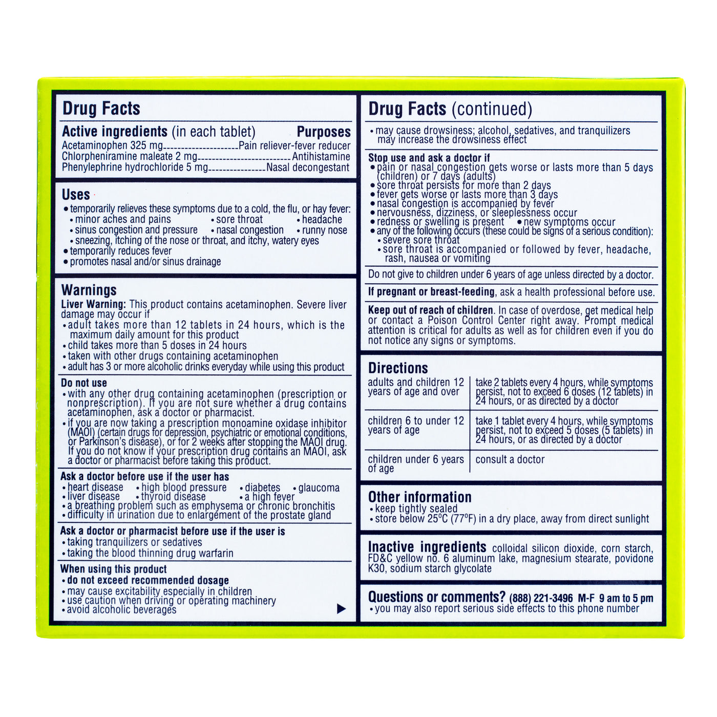 Coltalin Extra Fast Cold & Flu Tablets (Congestion & Sore Throat Relief)