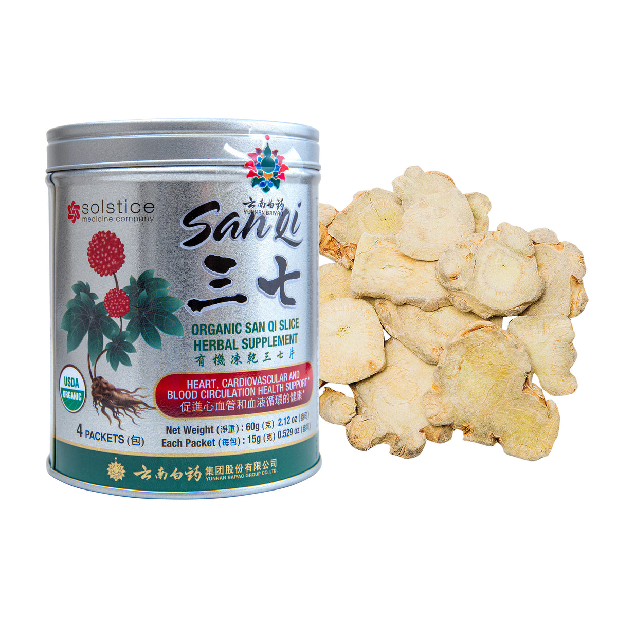 Yunnan Baiyao San Qi Notoginseng Slice — Solstice Medicine